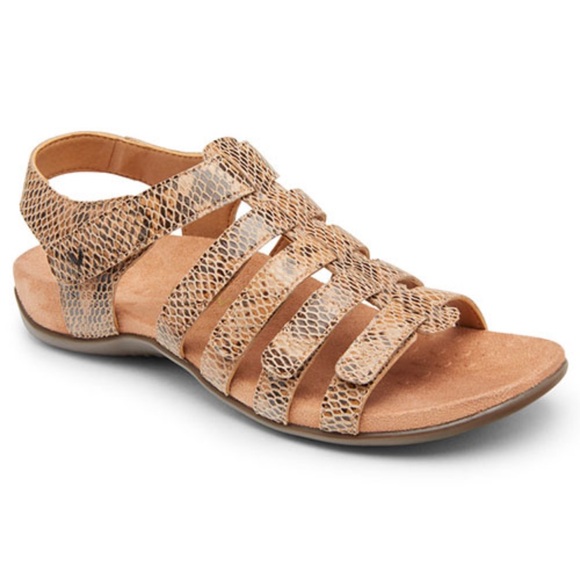 Vionic | Shoes | Size 75 Vionic Leather Snakeskin Harissa Sandals In ...